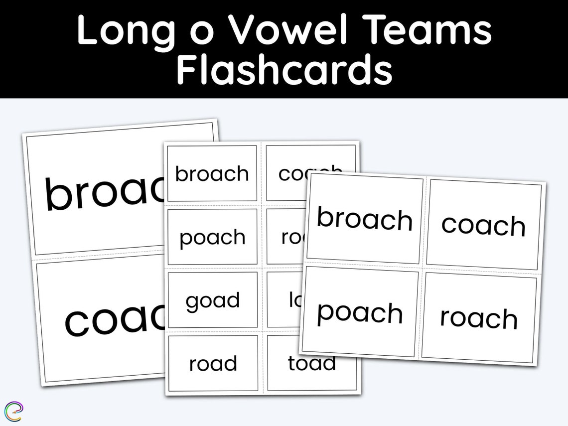 Long O, Flashcards Printable, Vowel Teams, Teaching Resources, Reading ...
