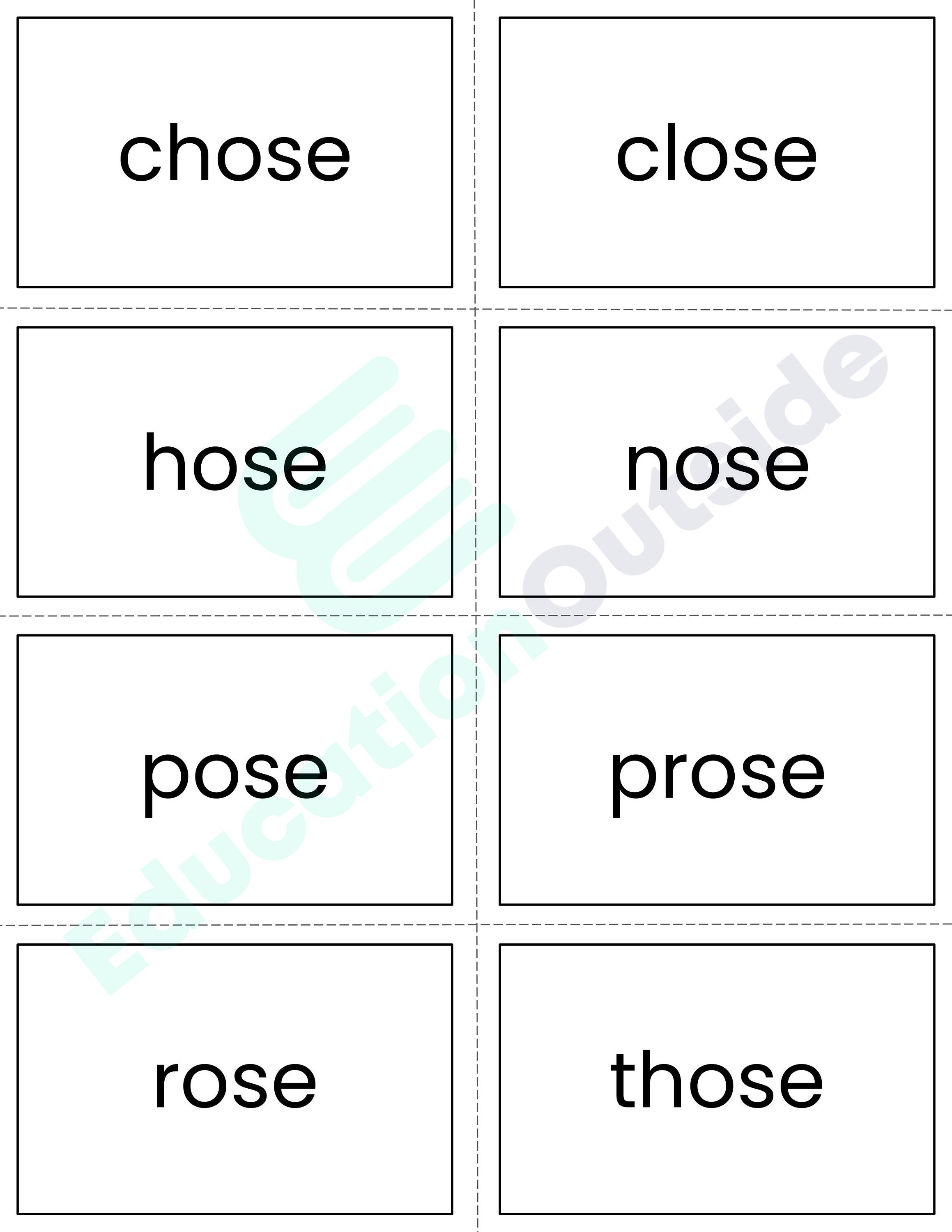 Long O, Word Families, Flashcards, Vowels, First Grade, Second Grade ...