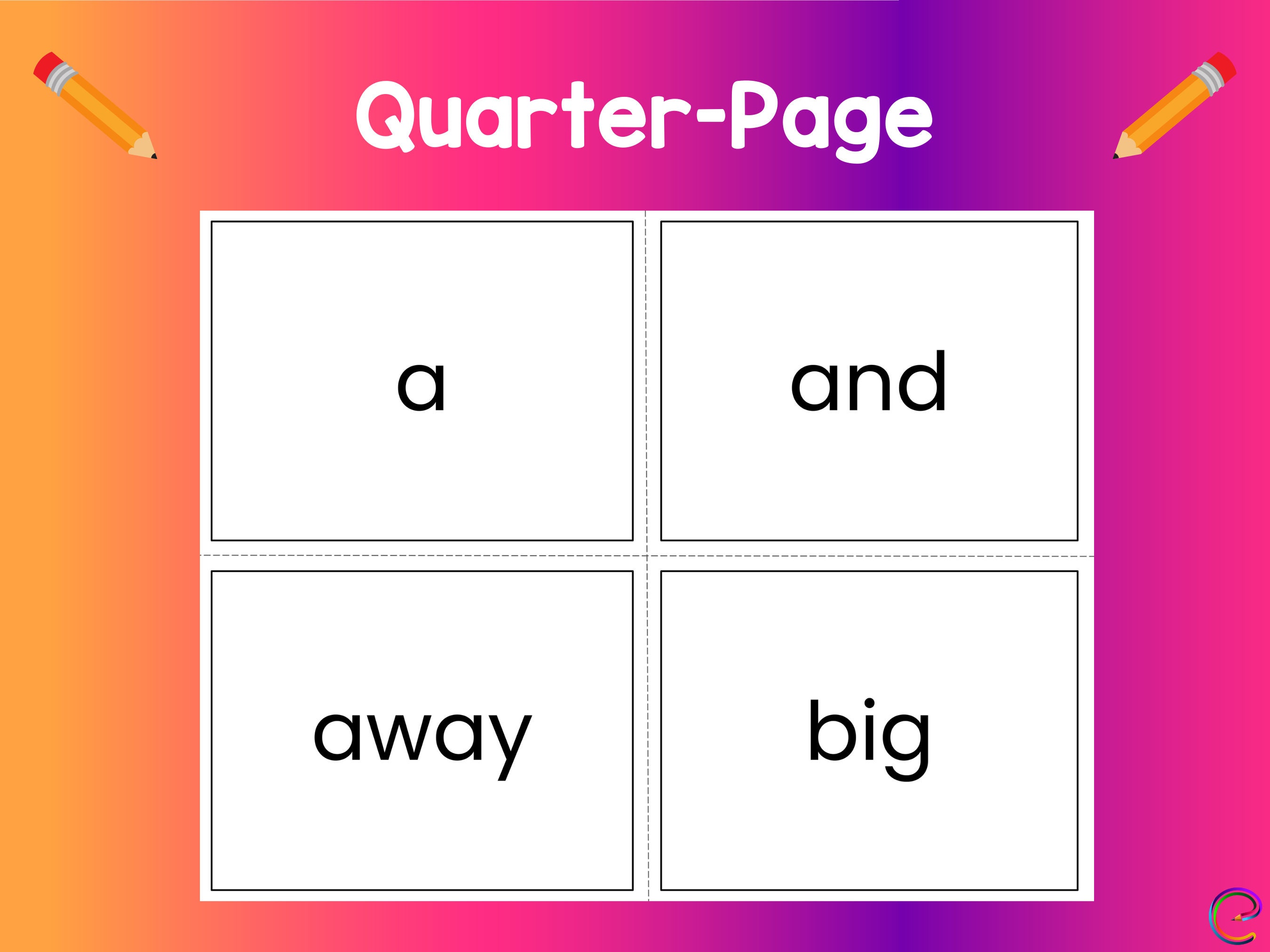 Dolch Pre Primer Flashcards Daycare Printable - Etsy