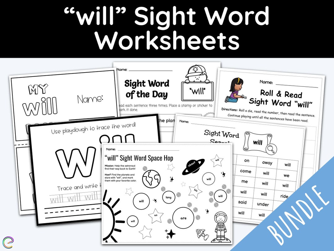 Sight Word Worksheet, Will Sight Word, Sight Word Printable, Learning ...