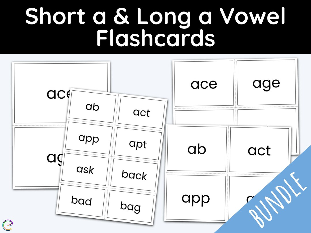 Vowels, Short A, Long A, Printable Flash Cards, First Grade, 2nd Grade ...