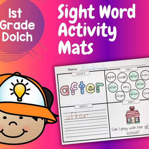 Dolch Sight Words - Etsy