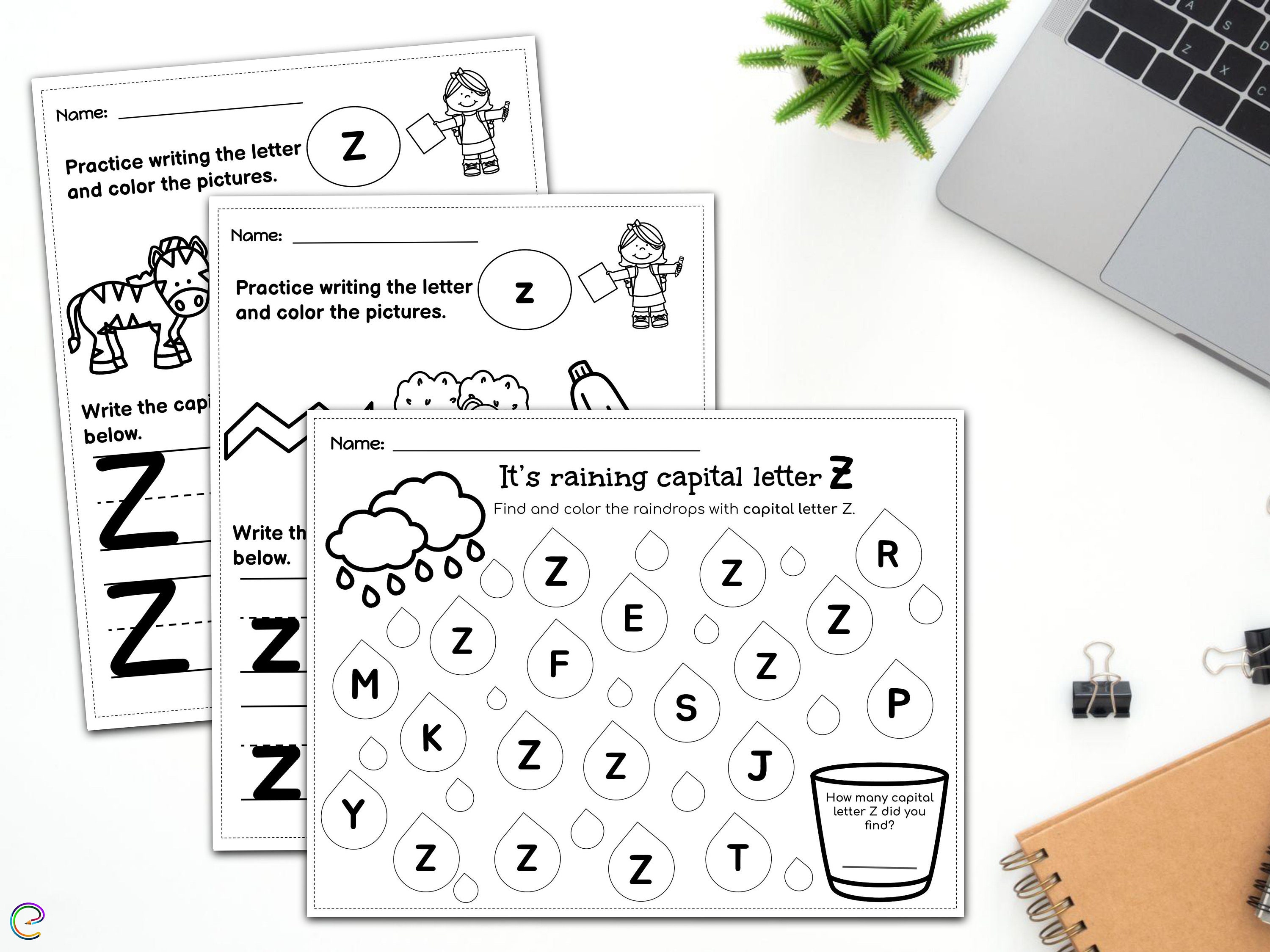 42 Letter Z Kindergarten Education Printables for Handwriting Practice ...