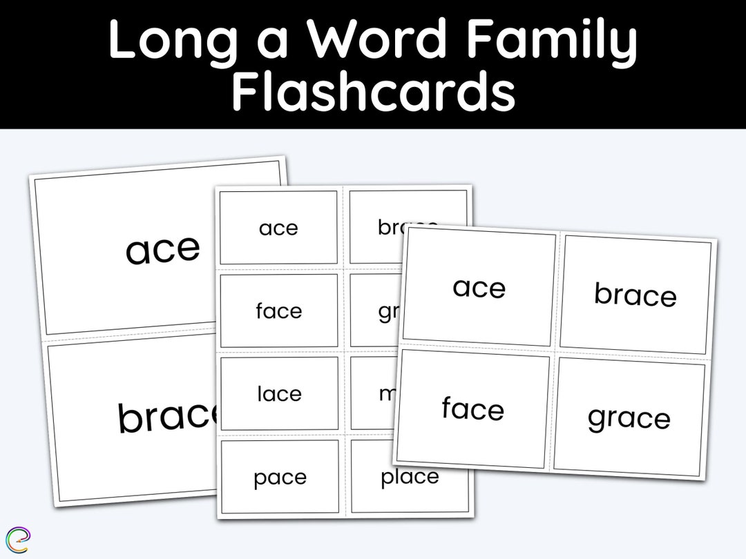 Word Families, Long A, Flashcards, 2nd Grade, 1st Grade, Home Schooling ...