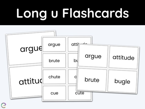 Long U Flashcards Vowel Sounds Teaching Resources Learning | Etsy