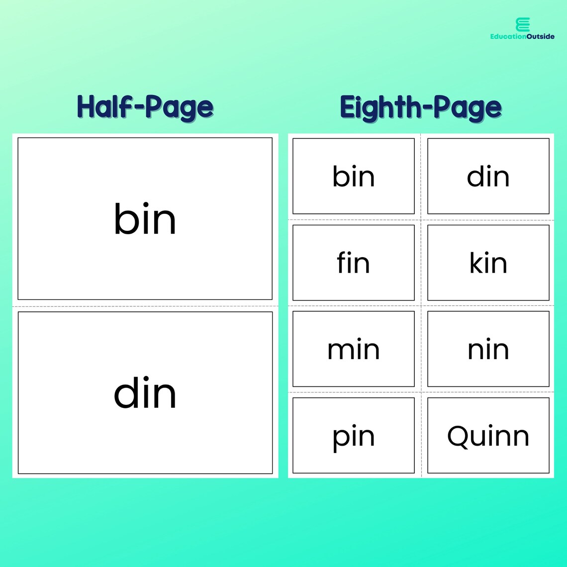 Vowel Sounds, Short I, Word Families, Flash Cards, Reading Printable ...