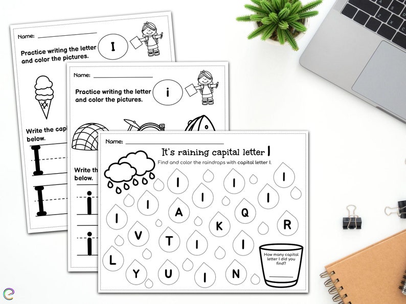 42 Letter I Alphabet Printable Kids Worksheets, Education Printables ...