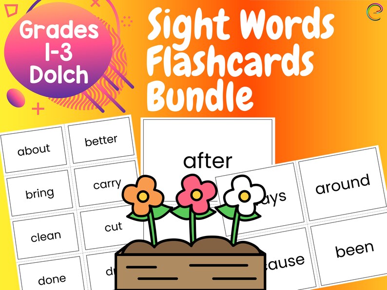 Flashcards Dolch Sight Words Mega Bundle First Grade - Etsy Canada