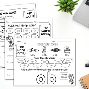 Word Families, Short Vowels, Vowel Sounds, 1st Grade Worksheets, Kinder ...