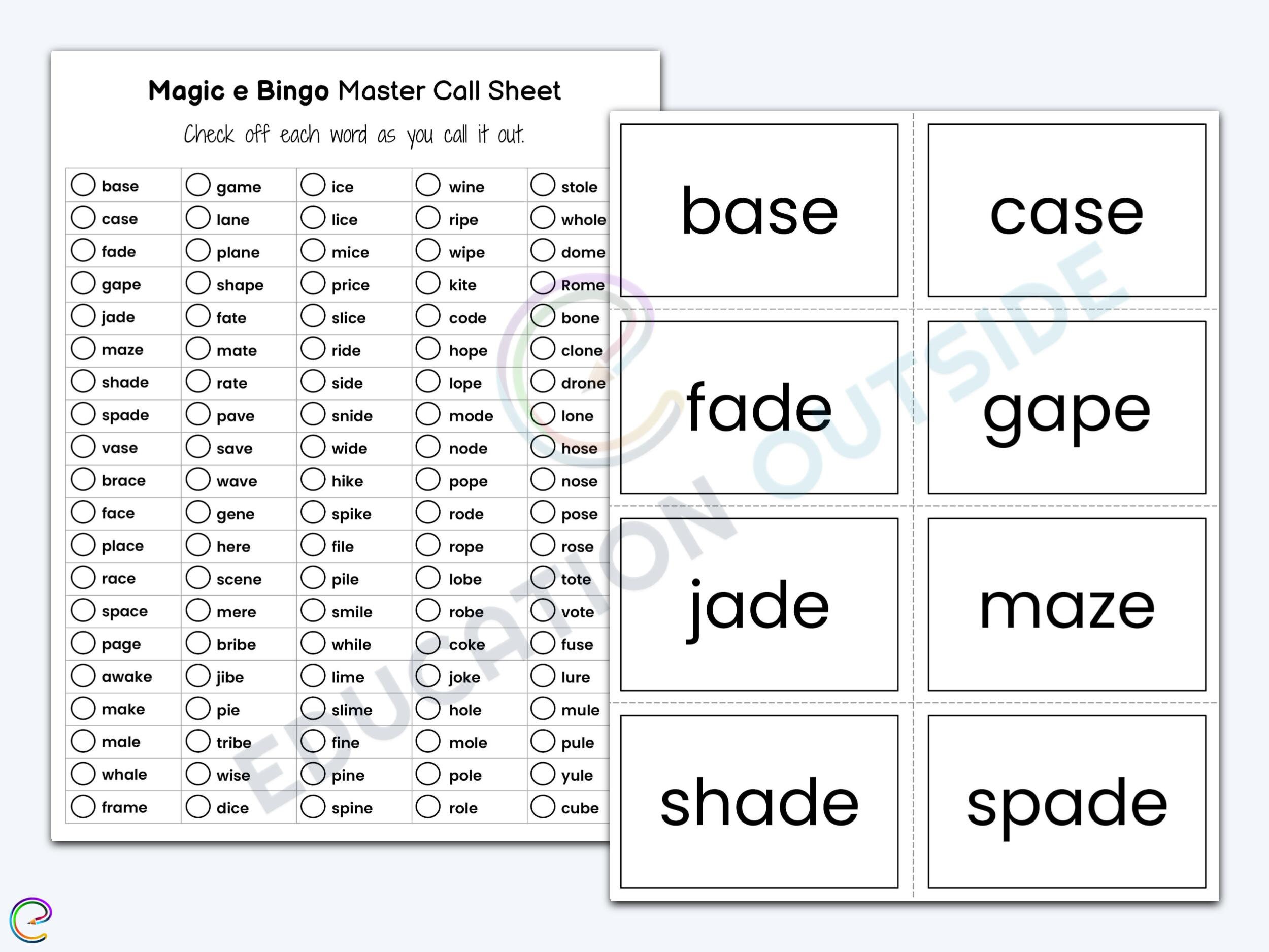 Printable Bingo, Vowels, Magic E, Silent E, Teaching Resources, 1st ...