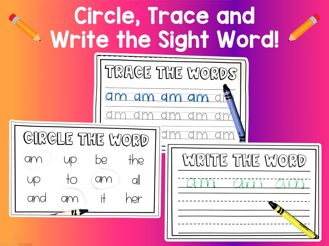 Fry Sight Words | 76-100 | Activity Books | First Grade | Kindergarten ...