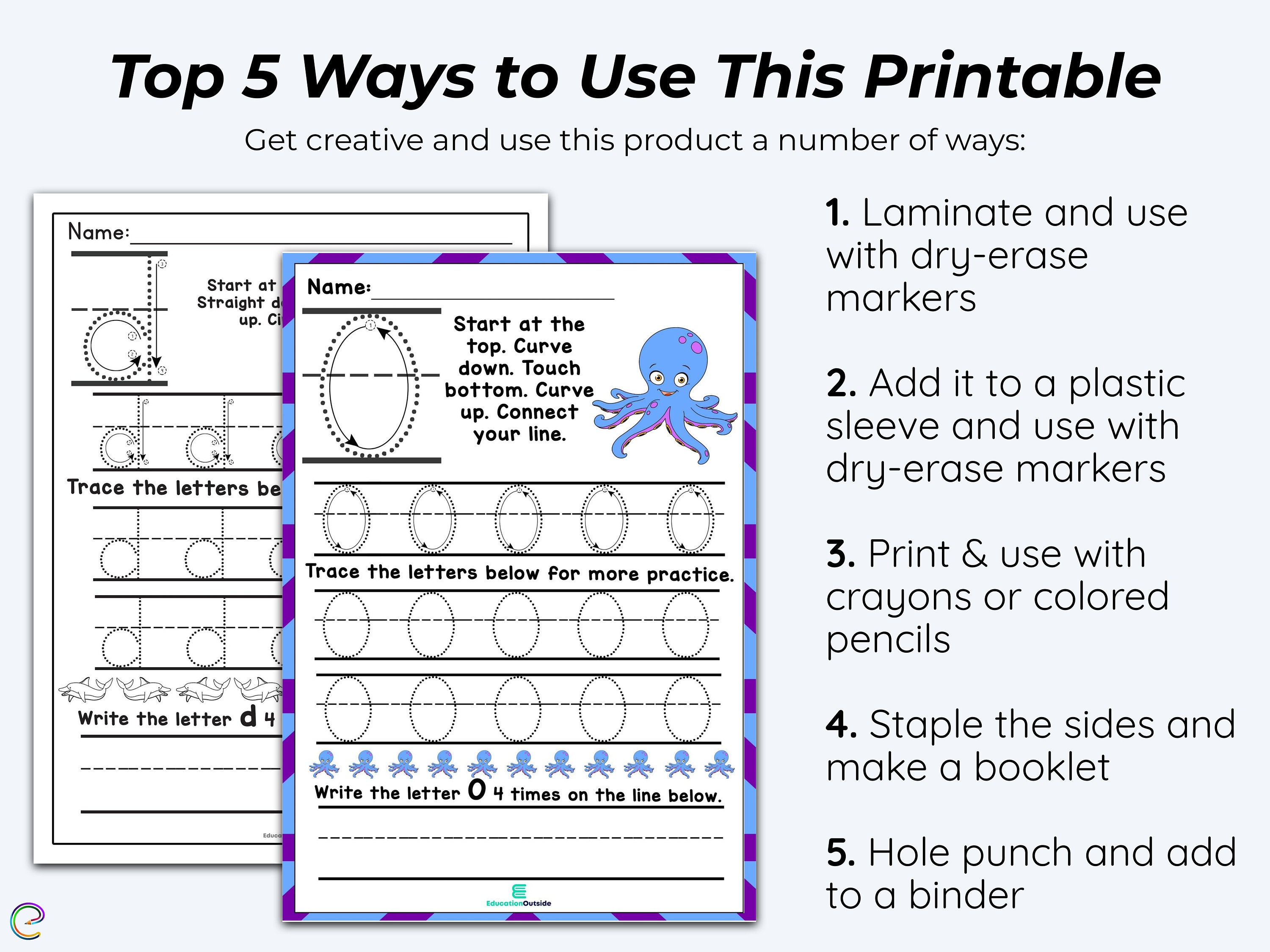 104 Alphabet Tracing Worksheet Bundle Daycare Printable - Etsy