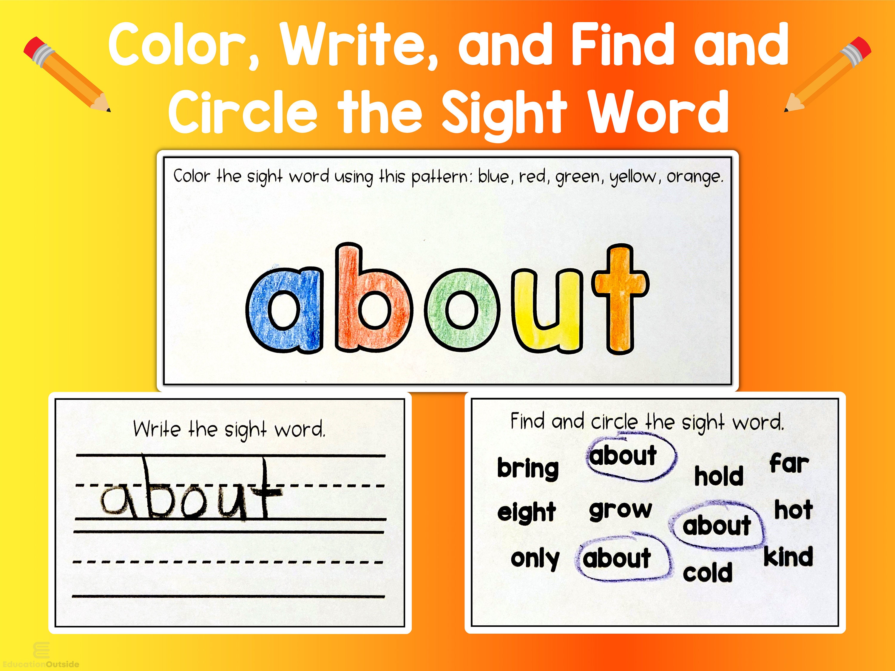 3rd Grade | Coloring Worksheets | Dolch Sight Words | Coloring Pages ...