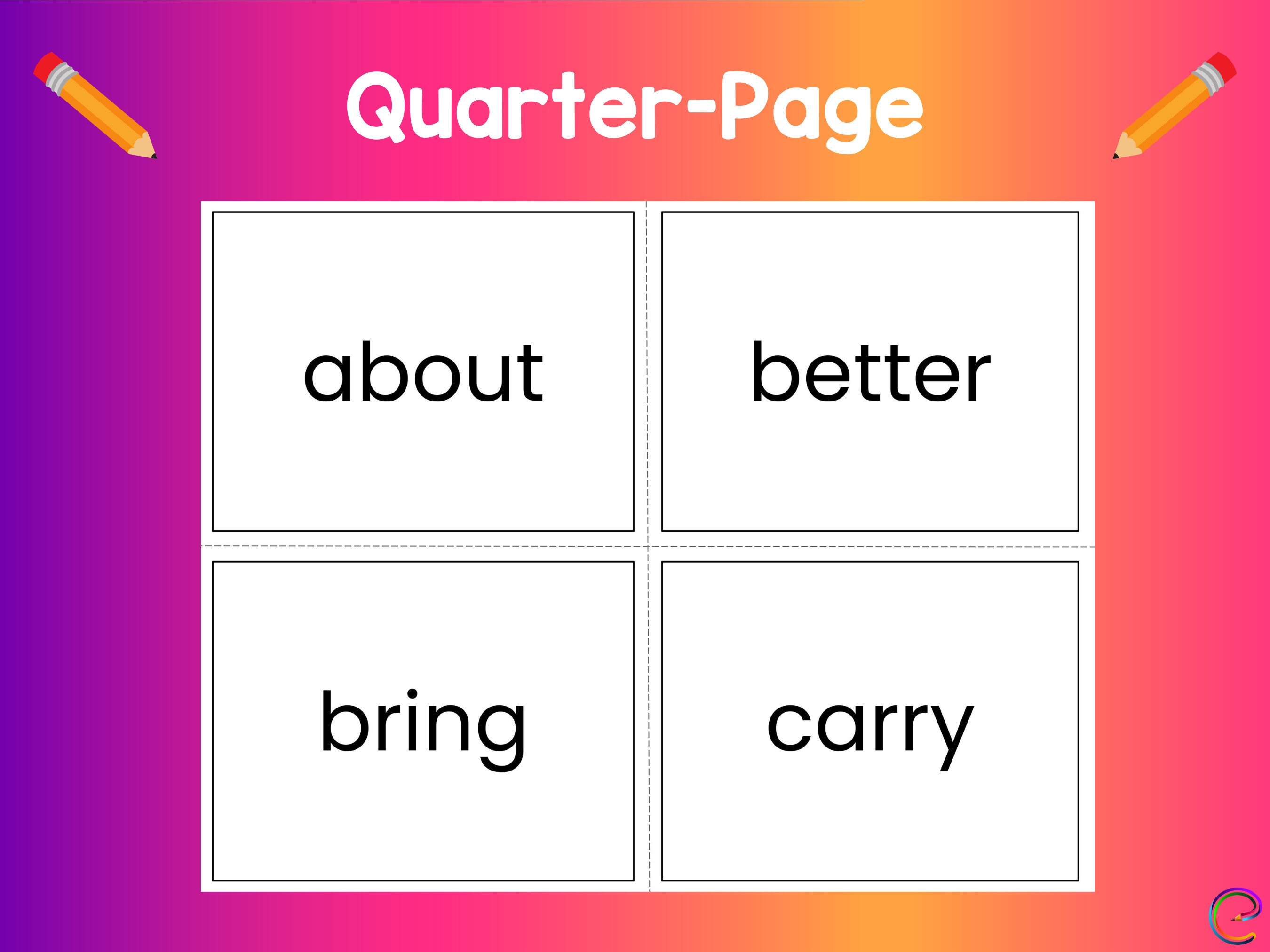 Dolch Sight Words 3rd Grade Flash Cards Home Schooling Printable Flash ...