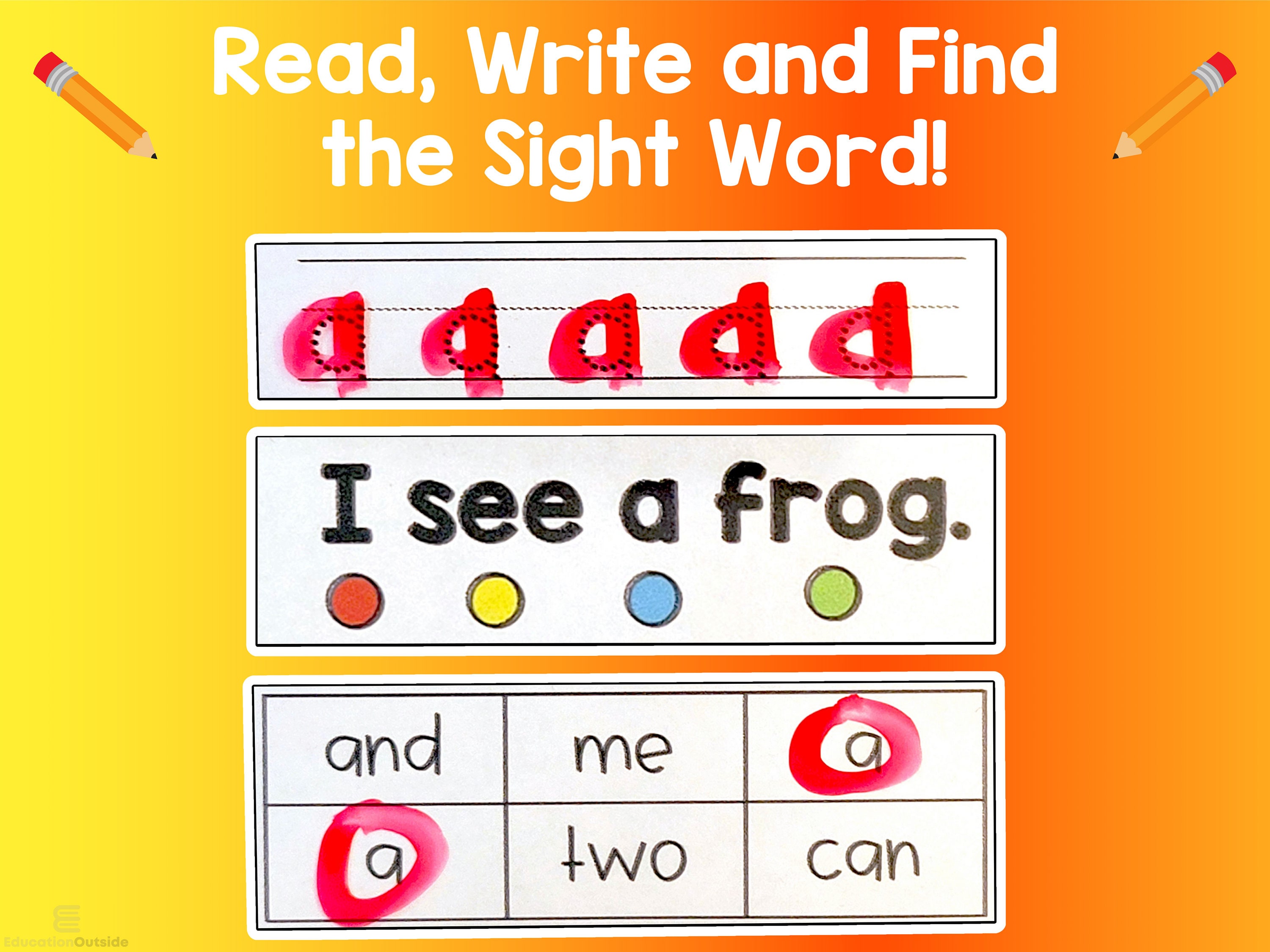 Sight Word Pocket Flashcards: Dolch Pre-primer - Etsy