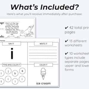 42 Letter I Alphabet Printable Kids Worksheets, Education Printables ...