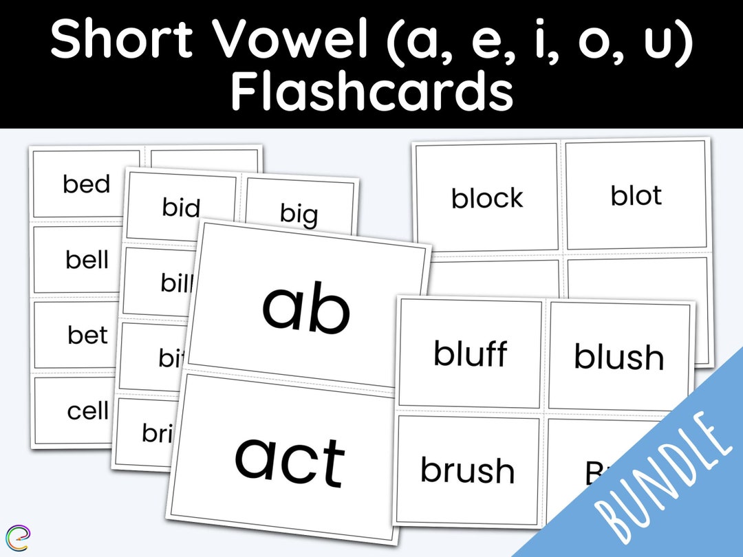 Short Vowels, Printable Flash Cards, Teacher Resources, Phonics ...