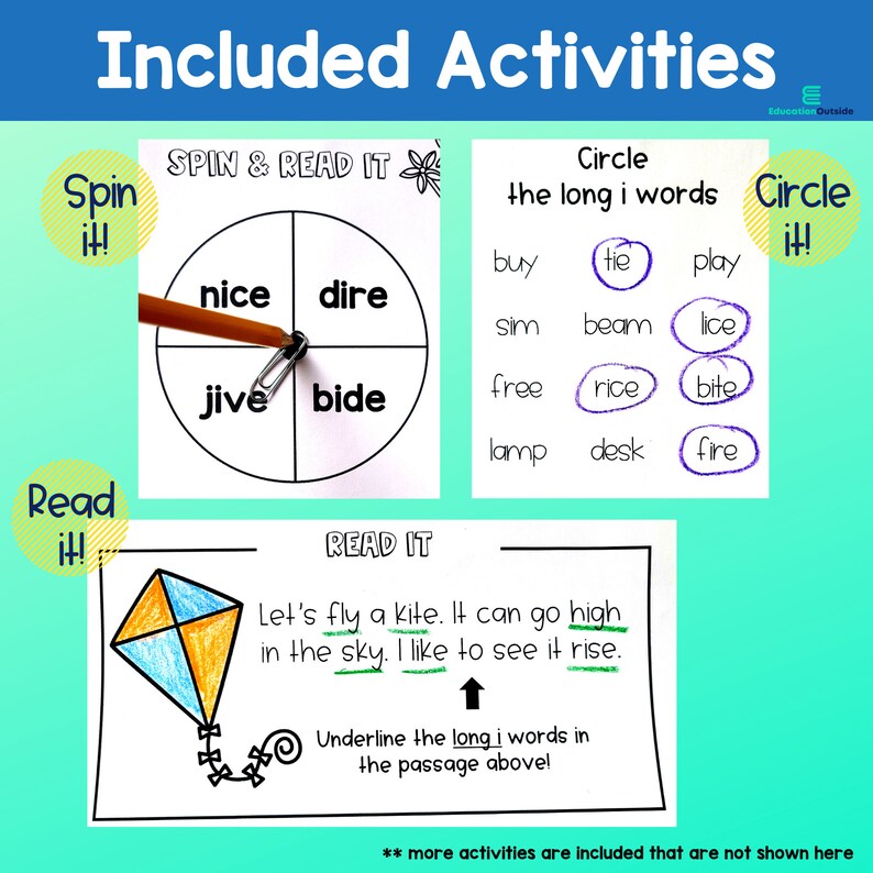 Long I, Vowels, Education Worksheets, Long Vowel Worksheets, 2nd Grade ...