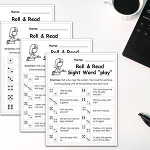 Roll a Sight Word Mega Bundle, Education Printables for Early Learning ...