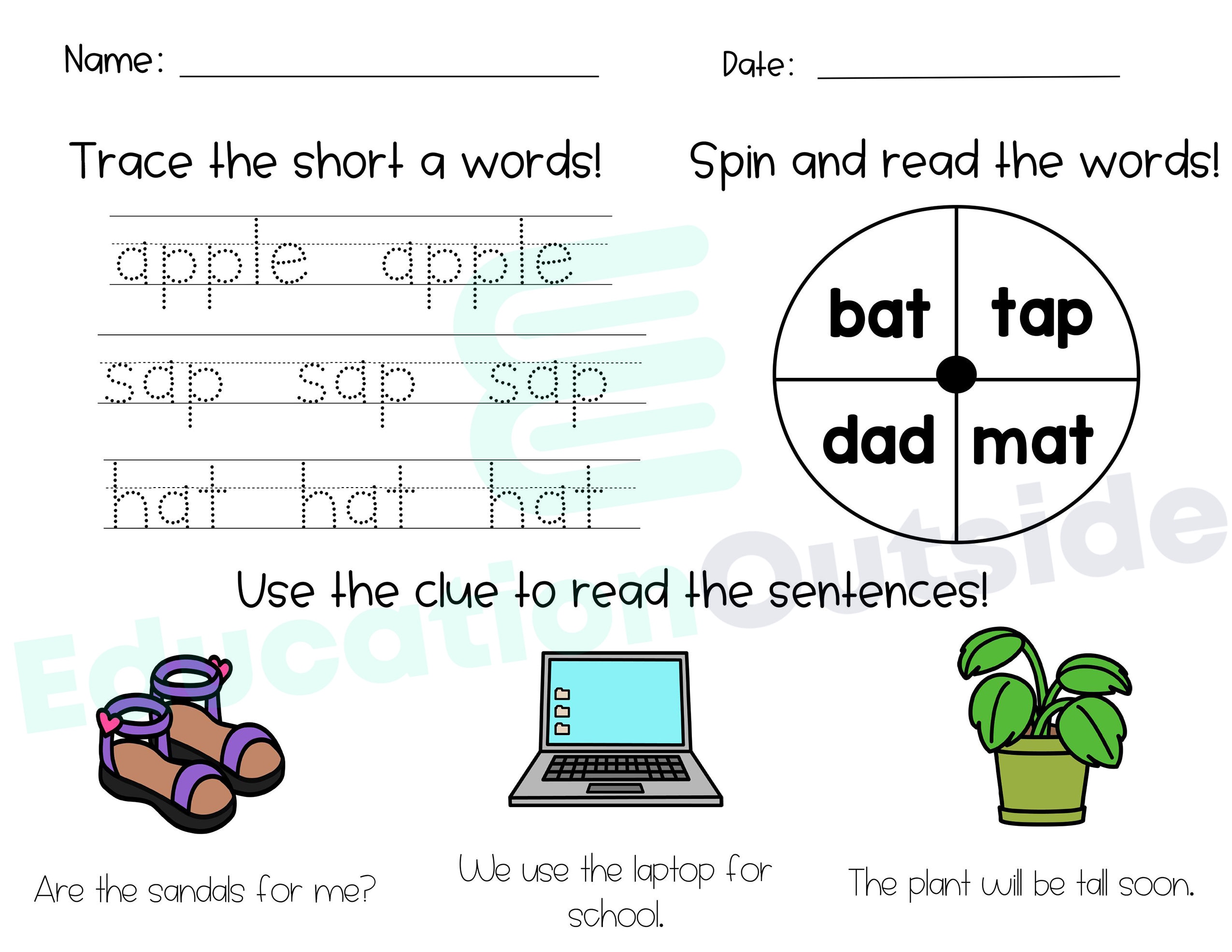 Worksheet Bundle, Short Vowels, Vowel Sounds, Kids Worksheets ...