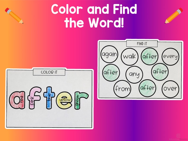 1st Grade Worksheets Dolch Sight Words Activity Mat Activity Sheets ...