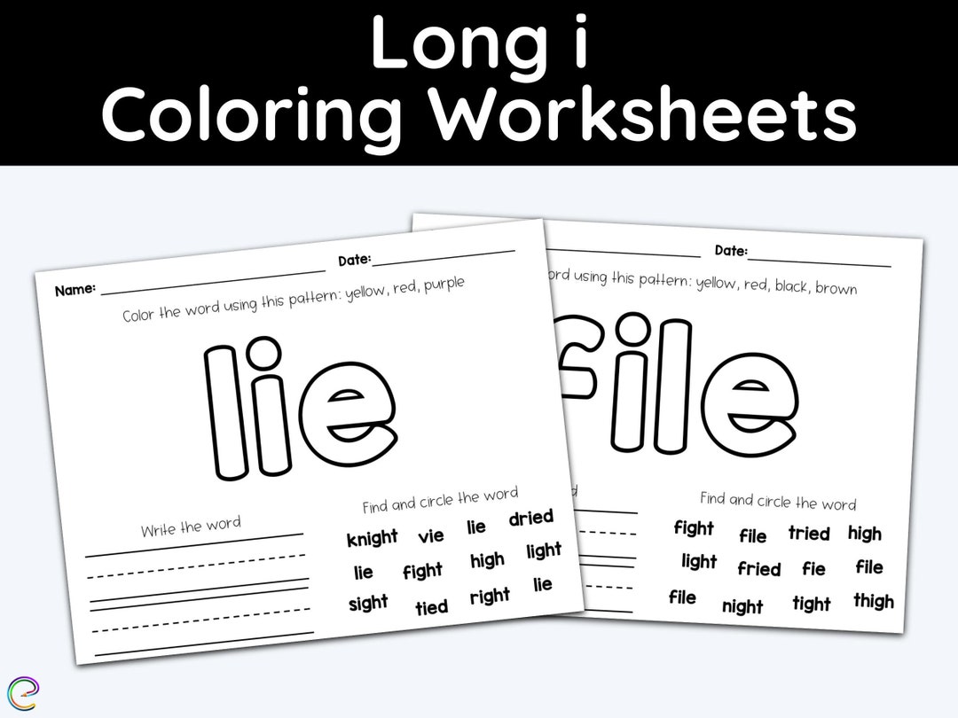 Long Vowel Worksheets, Coloring Worksheets, Long I, Children Worksheets ...