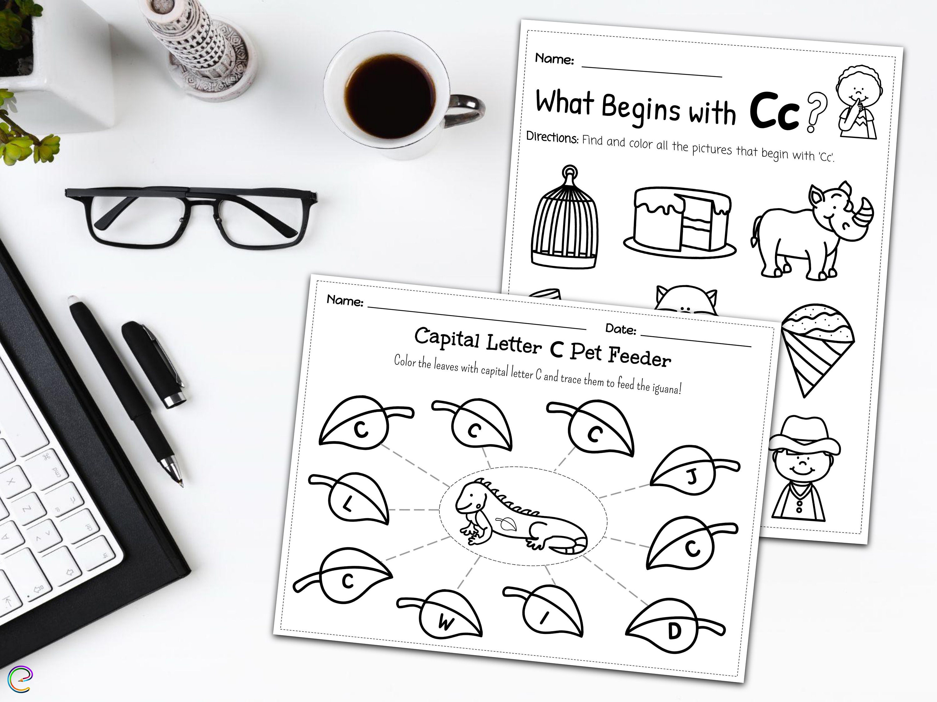42 Letter C Education Printables, Alphabet Worksheet Mega Bundle ...
