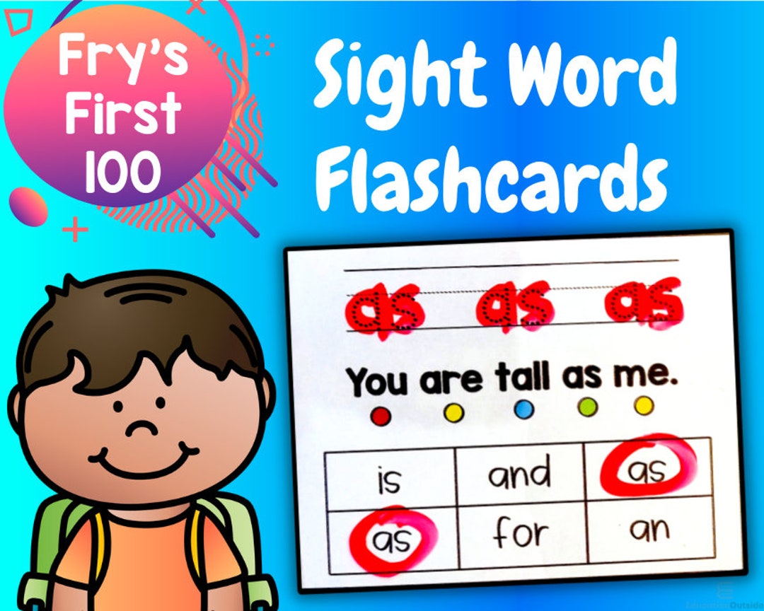 Frys 100 Sight Words Sight Word Flashcards 1st Grade Worksheets ...