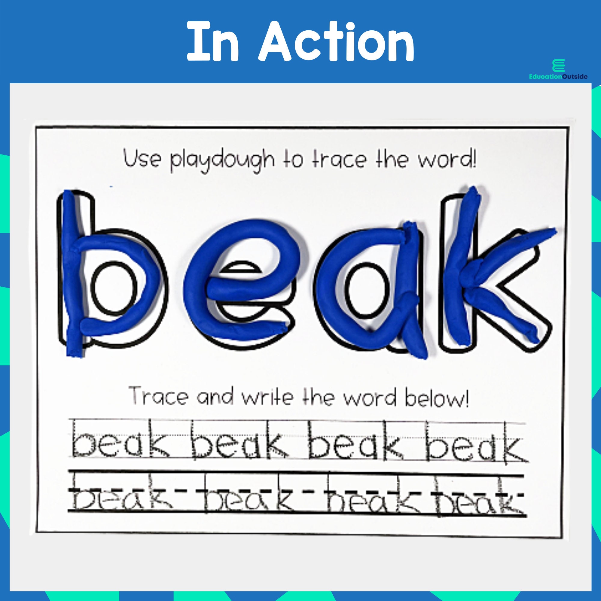 Playdough Mats, Vowels, Long E, Teacher Resources, Learning Materials ...