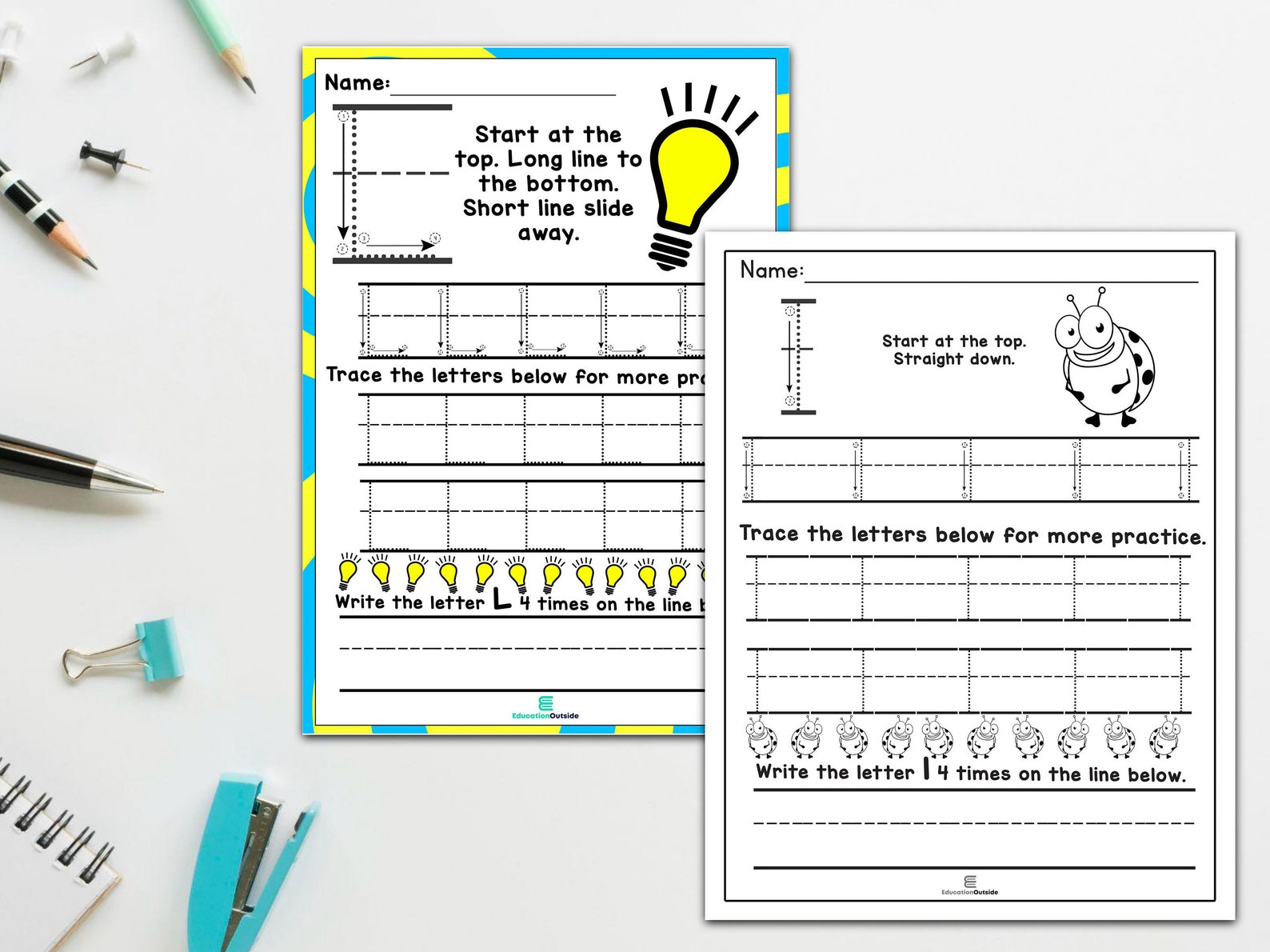 104 Alphabet Tracing Worksheet Bundle Daycare Printable | Etsy