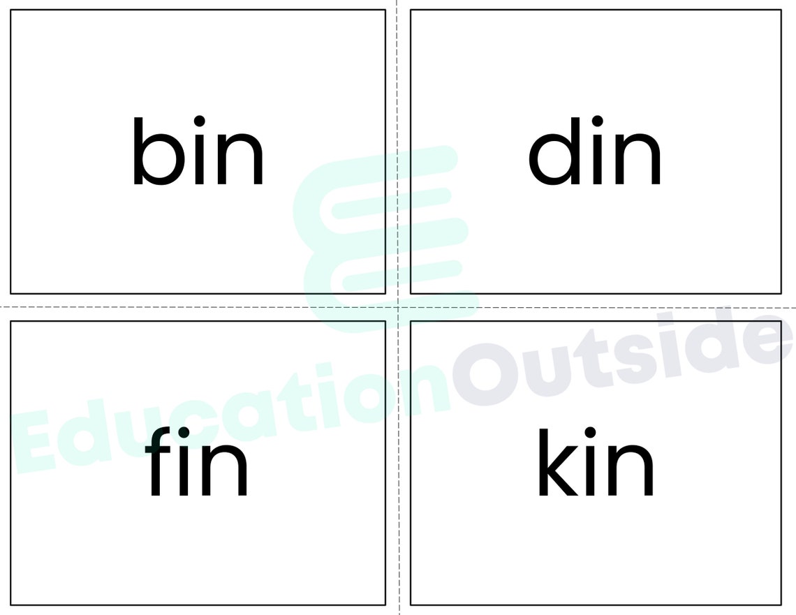 Vowel Sounds, Short I, Word Families, Flash Cards, Reading Printable ...