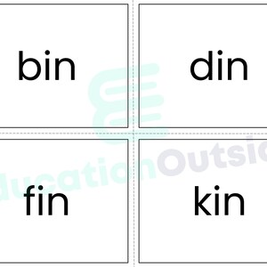 Vowel Sounds, Short I, Word Families, Flash Cards, Reading Printable ...