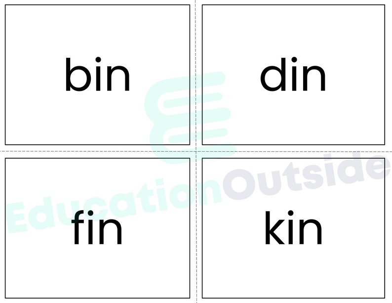 Vowel Sounds, Short I, Word Families, Flash Cards, Reading Printable ...