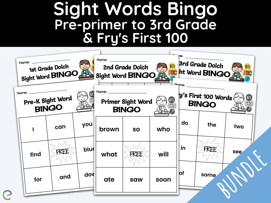 408 Page Sight Word Bingo Mega Bundle, Teacher Resources for Sight Word ...