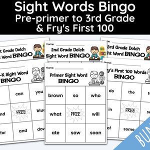 408 Page Sight Word Bingo Mega Bundle, Teacher Resources for Sight Word ...