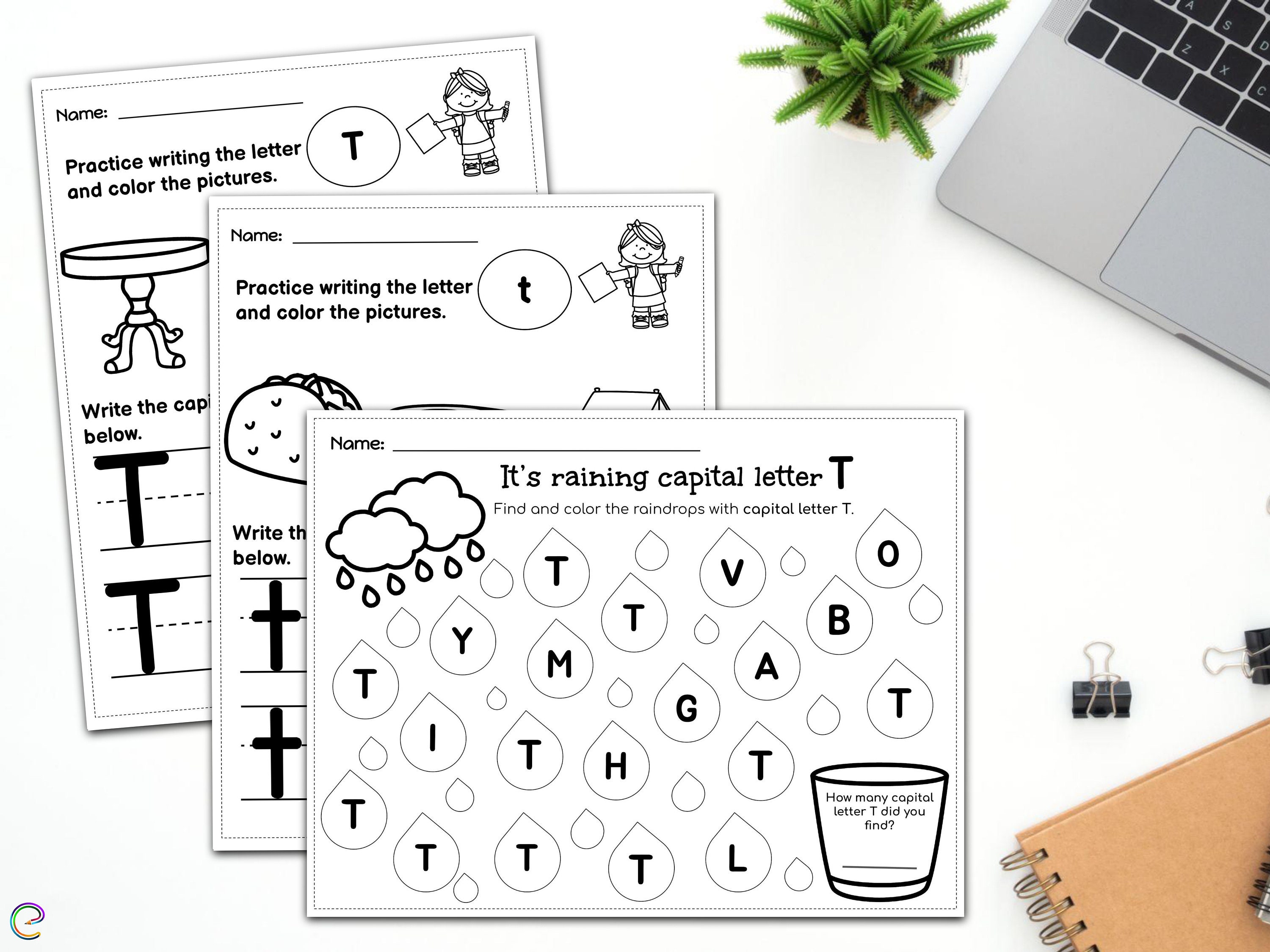 42 Letter T Education Printables for Handwriting Practice and Preschool ...