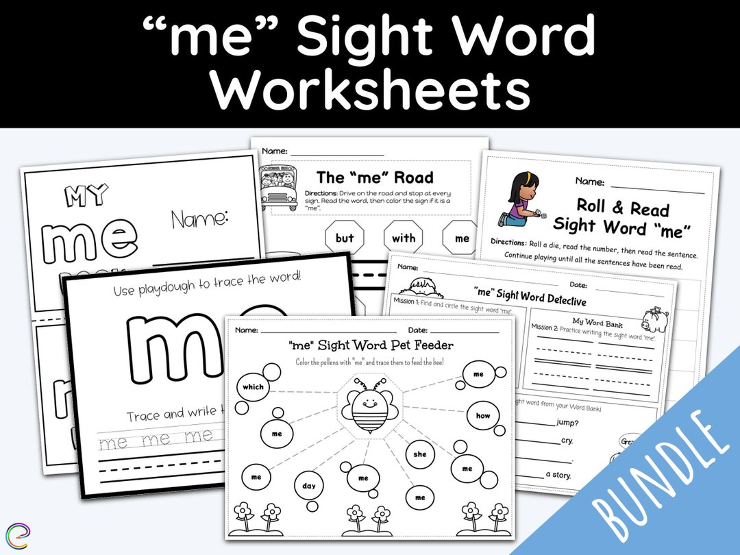 Sight Words, Sight Word Me, Kindergarten Worksheets, Reading Printable ...