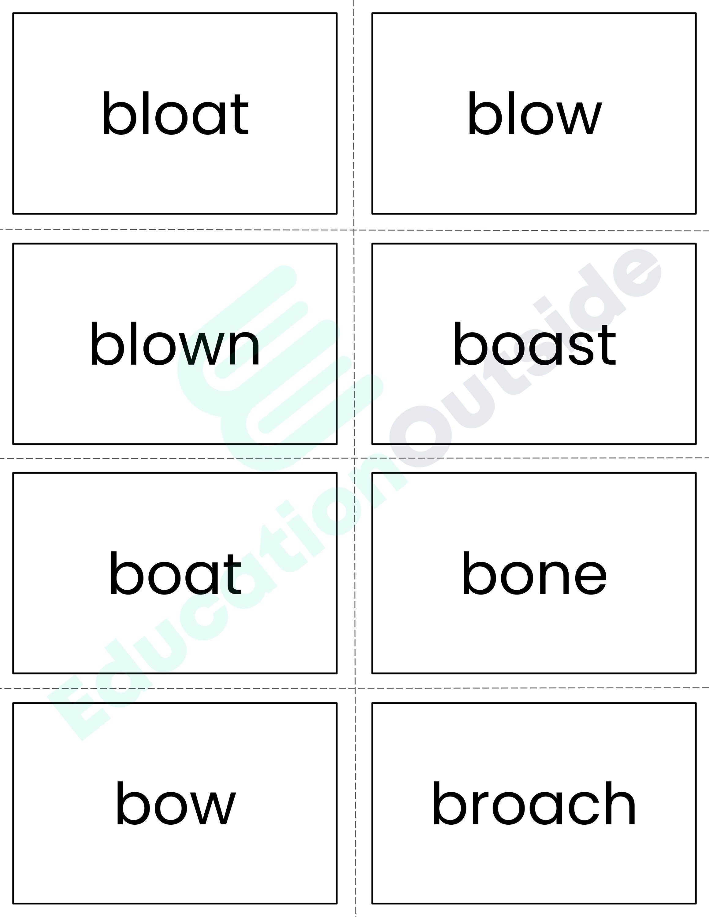 Vowels, Flashcards Printable, Long O, Short O, Education Printables ...