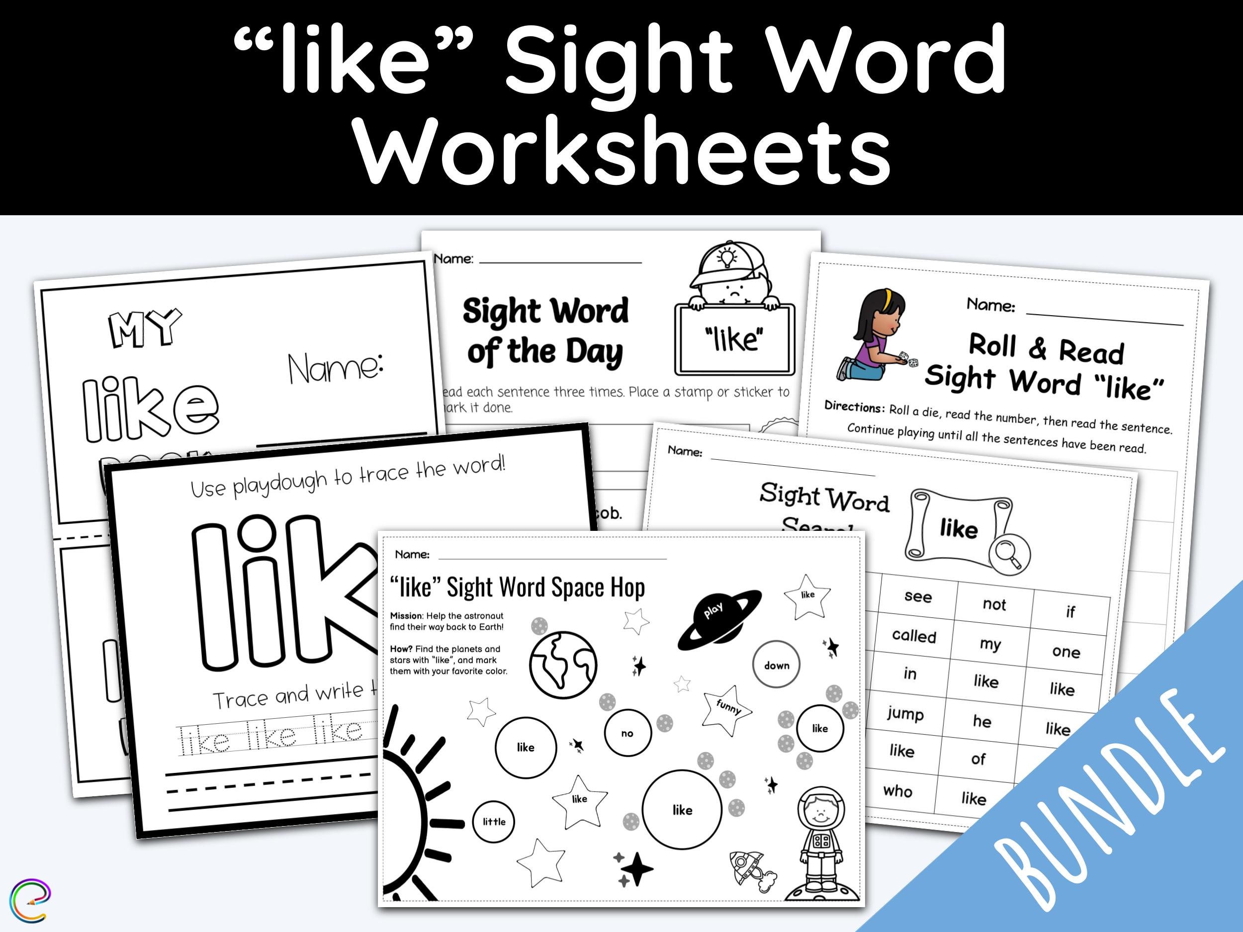 Sight Word Worksheet, Sight Word Like, Education Printables ...