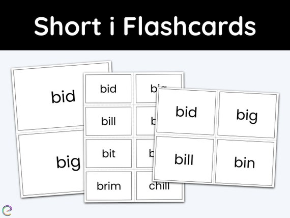 Short I Vowels Flashcards Printable Short Vowels Teaching - Etsy Australia