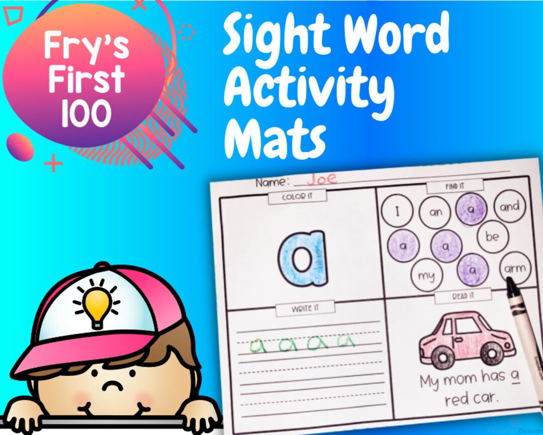 Fry's First 100 | Sight Words | Activity Mat | Activity Sheets ...