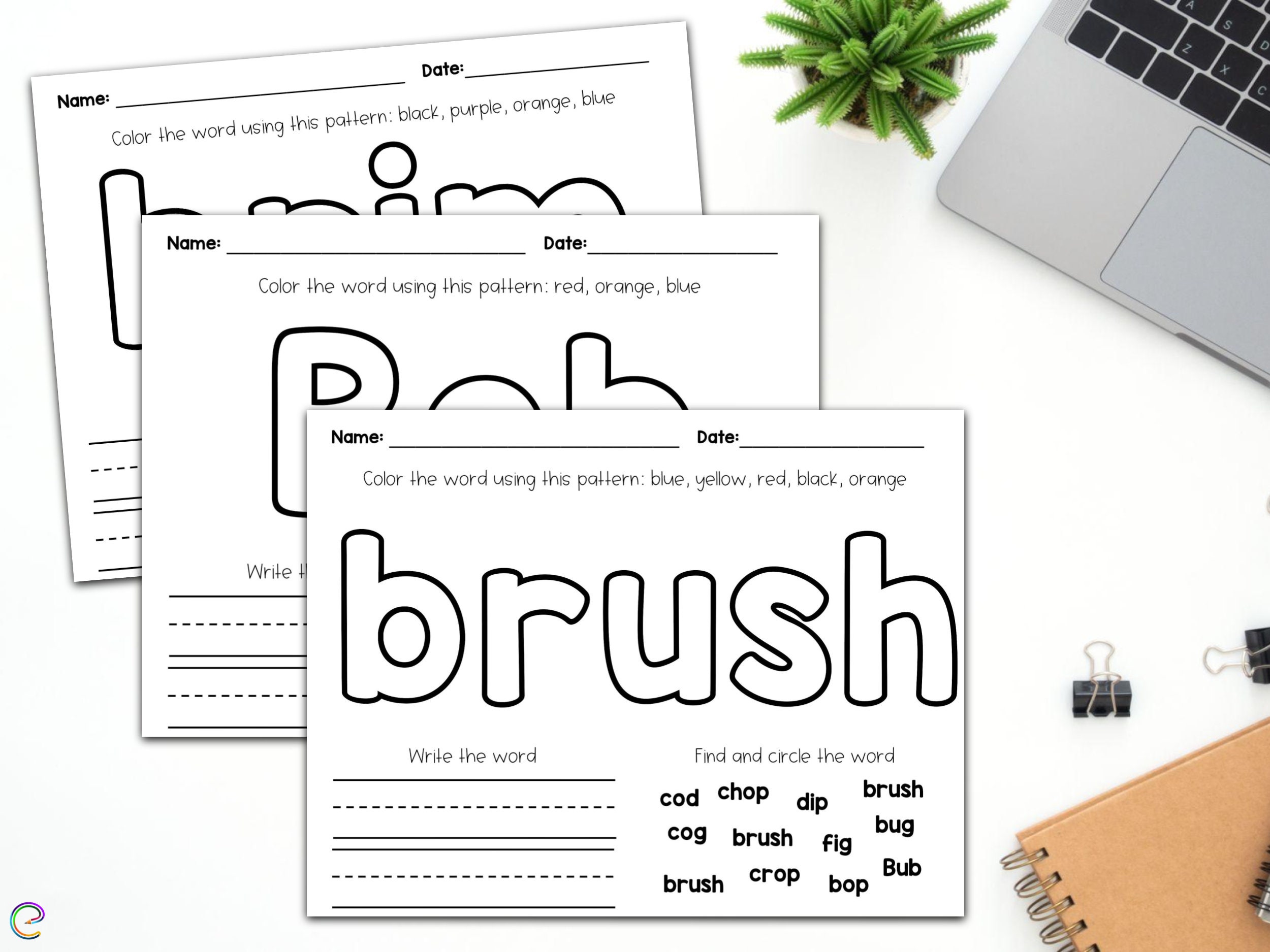 Short Vowels, Coloring Worksheets, Mega Bundle, Kindergarten, First ...