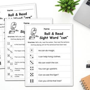 Roll a Sight Word Mega Bundle, Education Printables for Early Learning ...