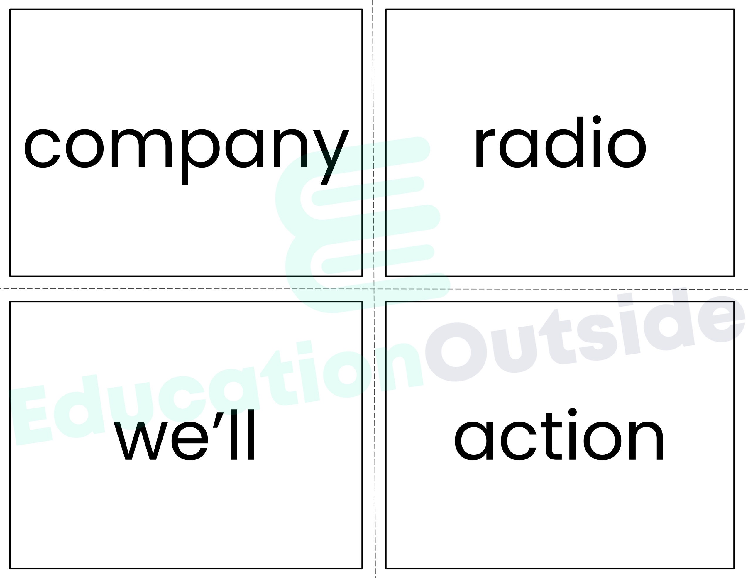 Frys Sight Words Sight Word Flashcards Children Activities - Etsy