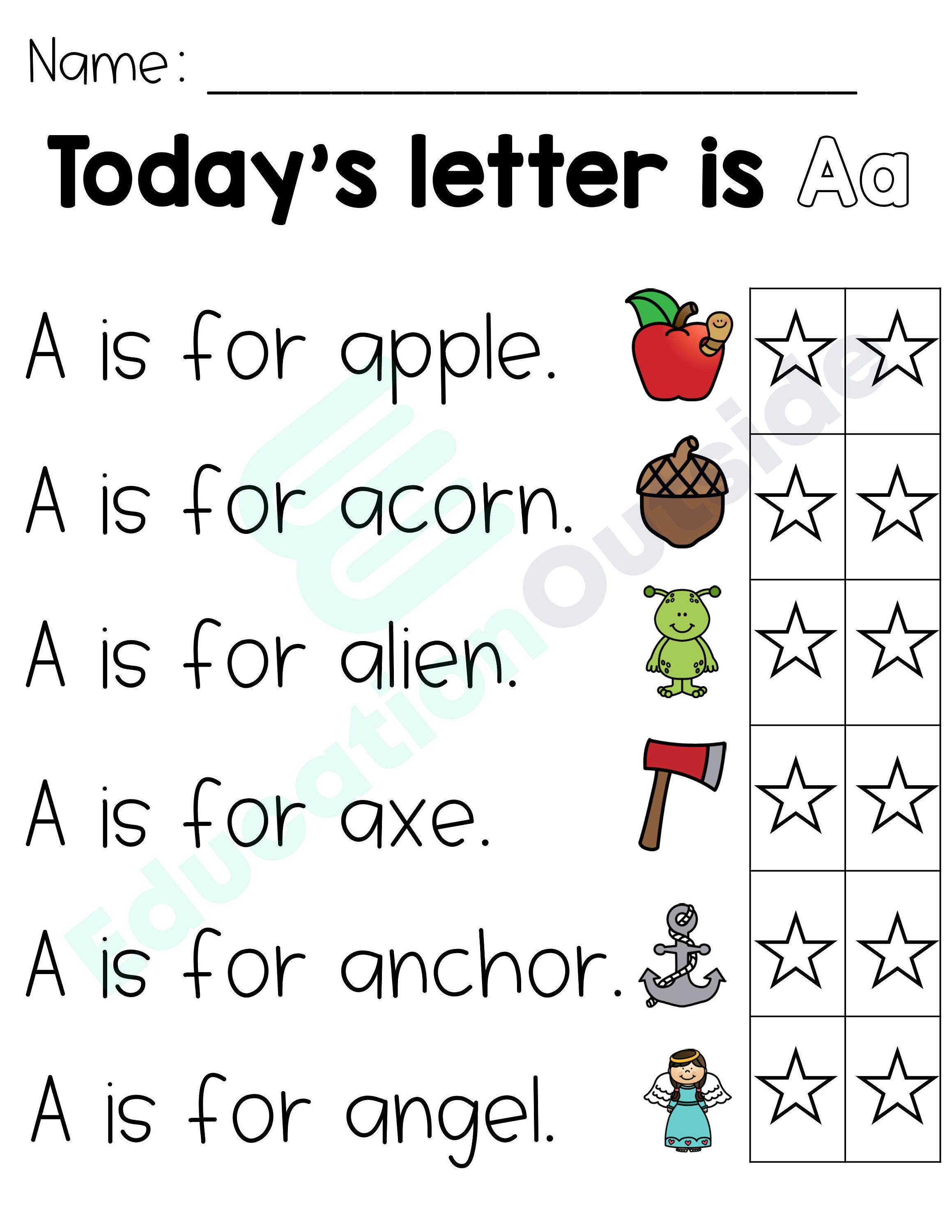 52 Alphabet Worksheets | Reading Practice | ABC Printable | Homeschool ...