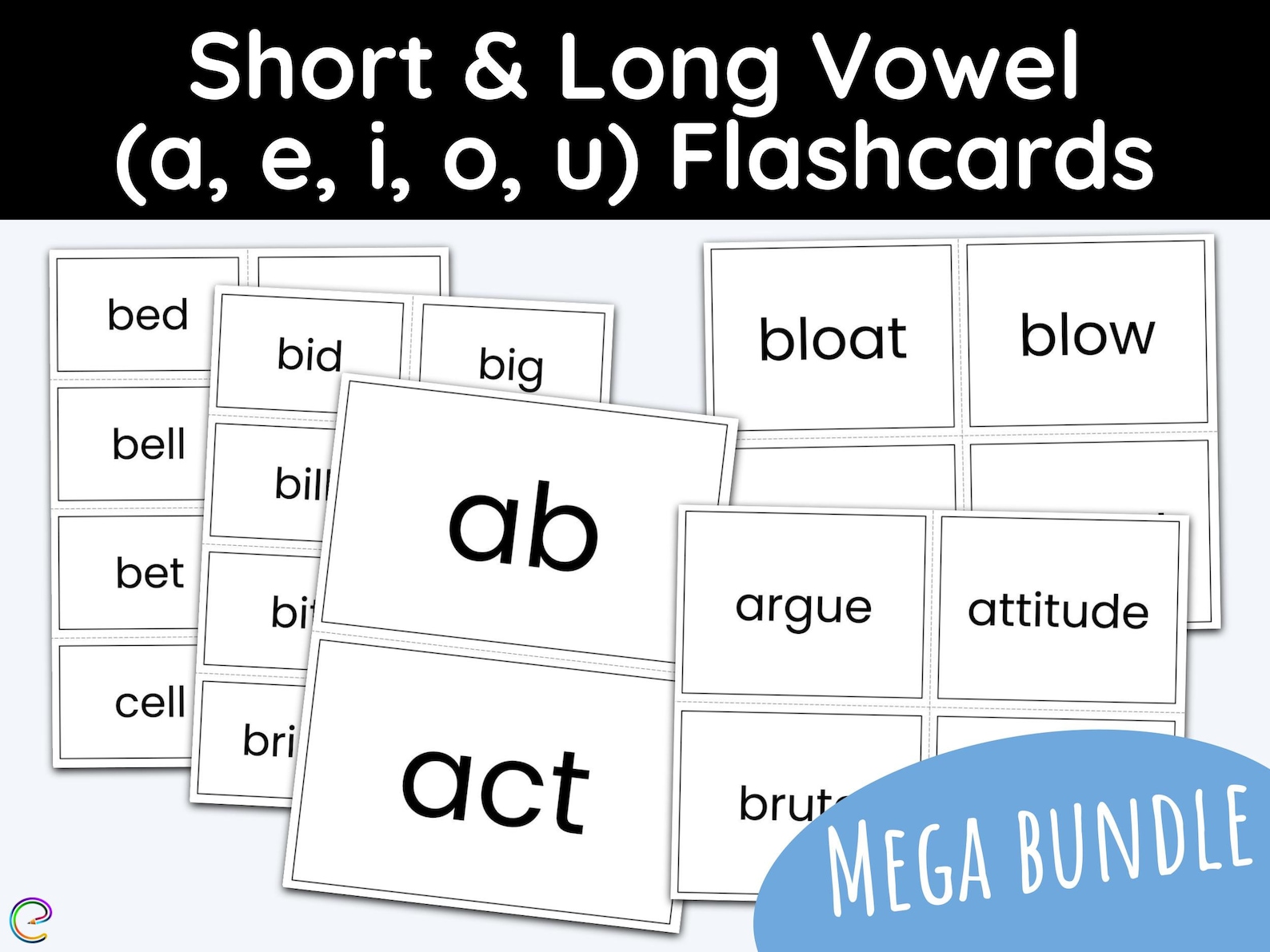Mega Bundle, Vowels, Long Vowels, Short Vowels, Flashcards, Second ...
