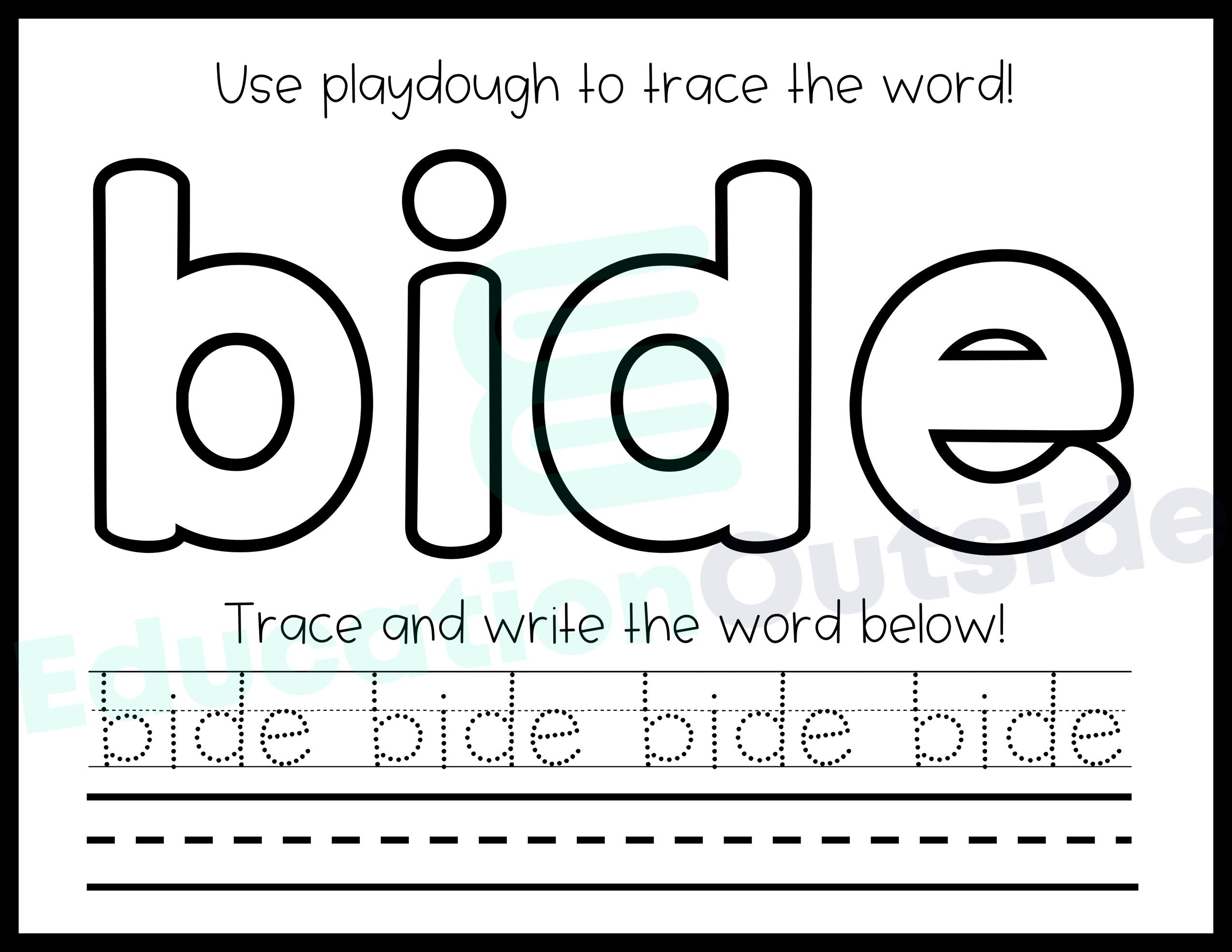 Long Vowel Worksheets, Playdough Mats, Long I, 2nd Grade, First Grade ...