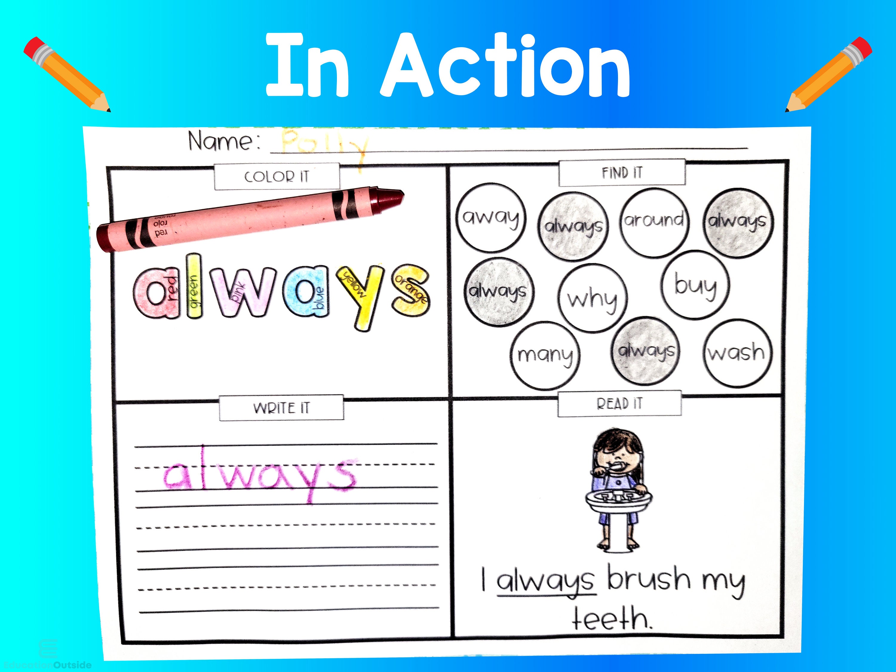 524 PAGES 2nd Grade Dolch Sight Words Mega Bundle Coloring Worksheets ...