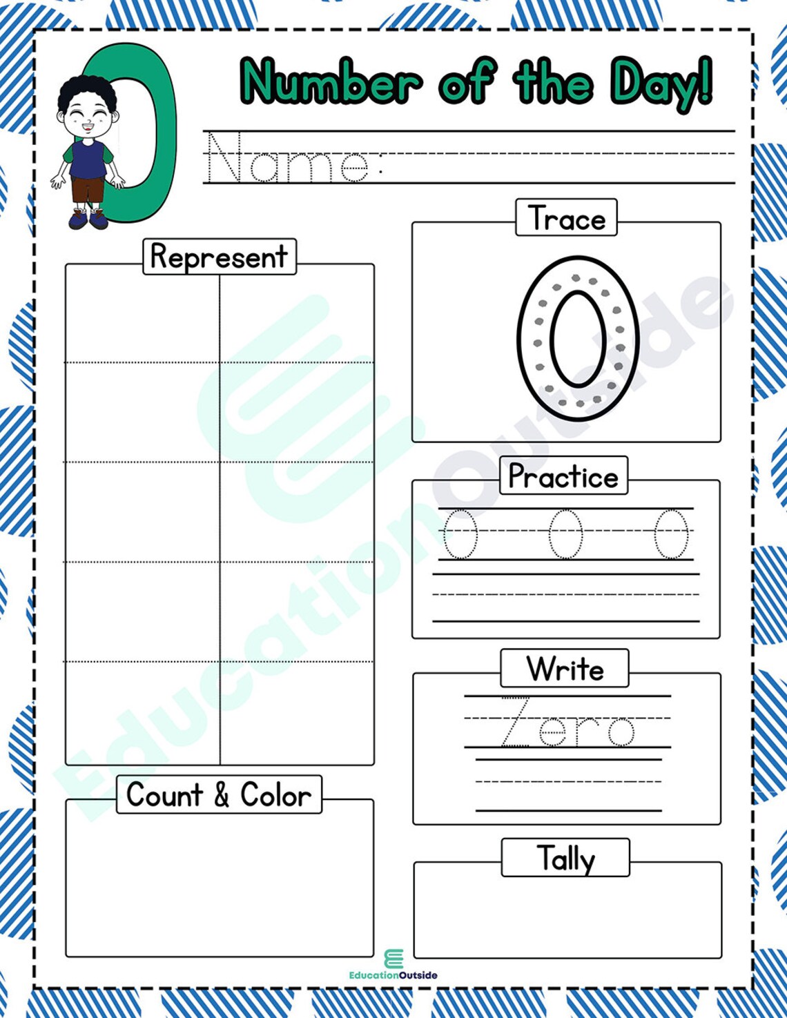 42 PAGES Numbers Printable 0-20 Number Tracing Kindergarten Math ...