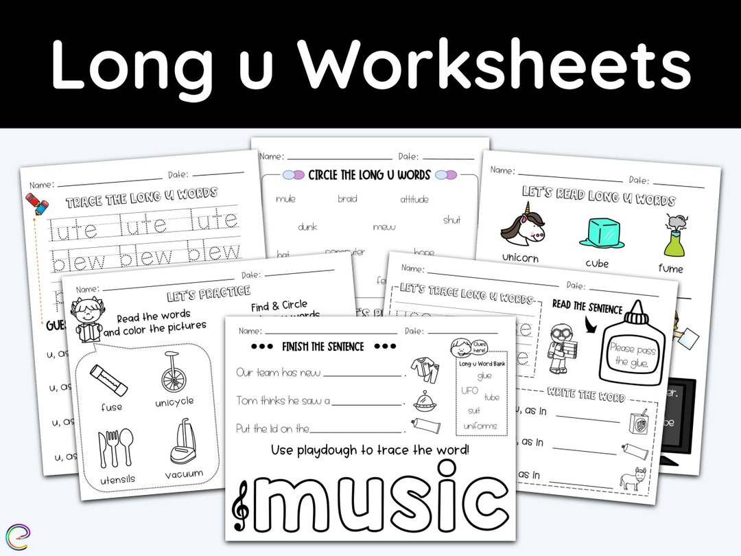 Children Worksheets, Vowels, Long U, Phonics, Teacher Resources ...